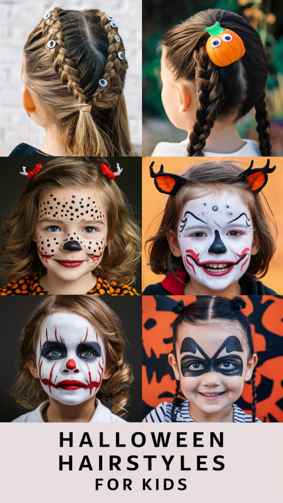 20 Easy & Fun Halloween Hairstyles for Kids | Cute, Spooky, Ghost ...