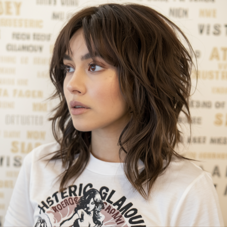 22 Ideas for Medium Shaggy Hairstyles 2025: Choppy Layers, Curtain ...