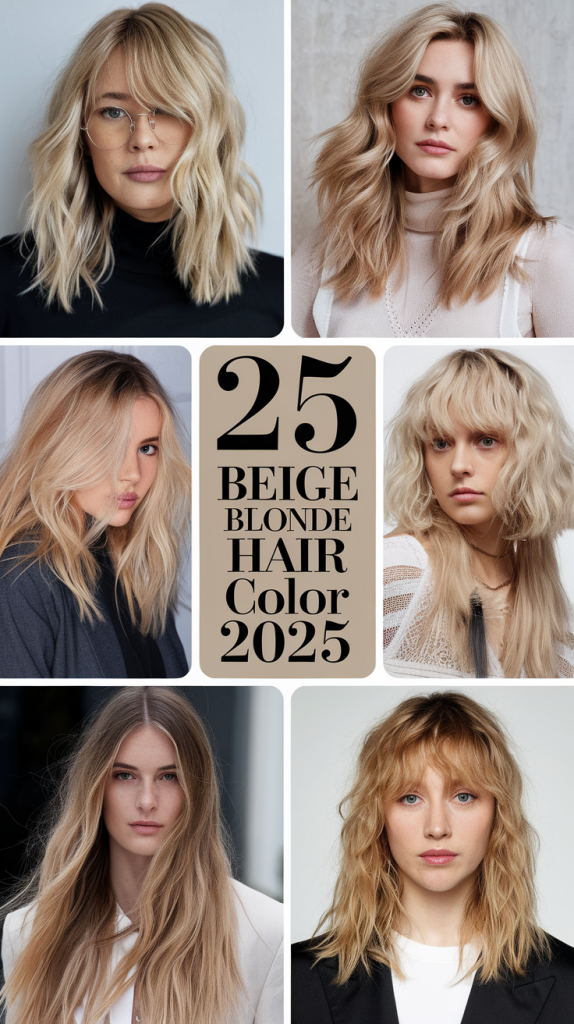 25 Beige Blonde Hair Color Ideas 2025: From Light to Dark, Ash to Rose Gold