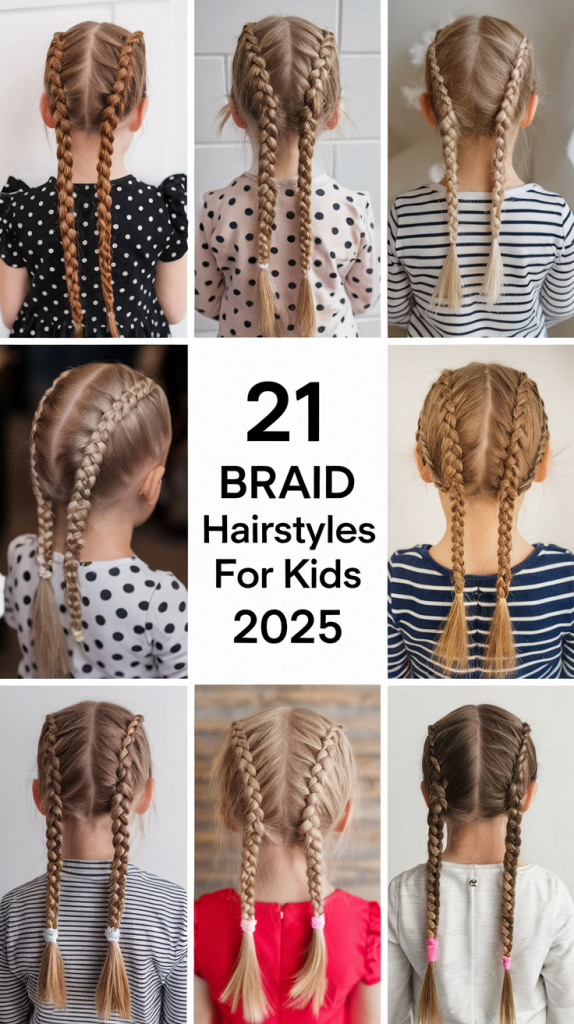 21 Cute and Easy Braid Hairstyles for Kids 2025 – Quick, Knotless, and ...
