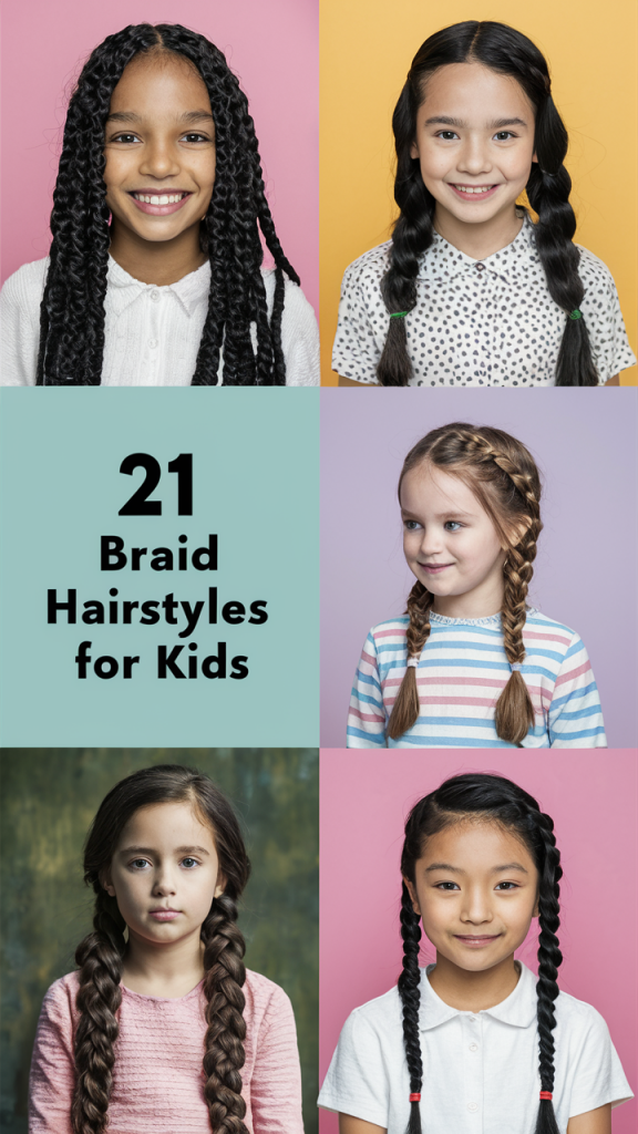 21 Cute and Easy Braid Hairstyles for Kids 2025 – Quick, Knotless, and ...