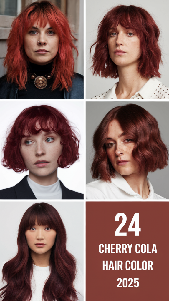 Cherry Cola Hair Color 2025: 24 Bold Ideas for Every Skin Tone and Style