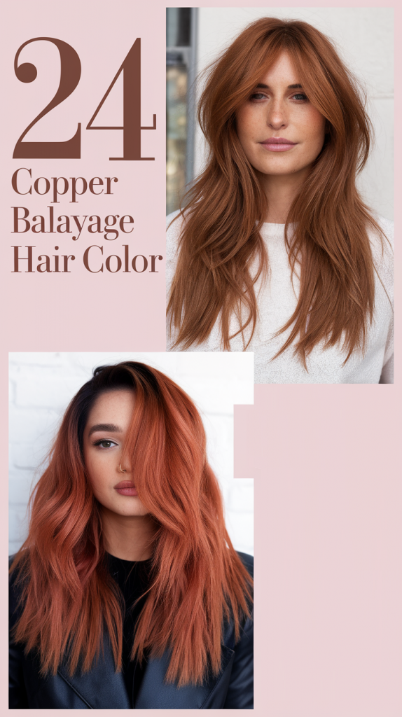 24 Copper Balayage Hair Color Ideas for 2025 – Brown, Auburn, Red ...