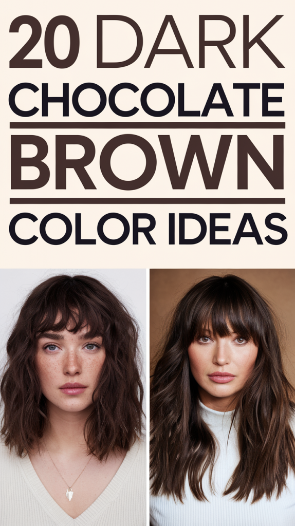 20 Dark Chocolate Brown Hair Color Ideas 2025 – Rich Brunette, Espresso Highlights & Balayage ...