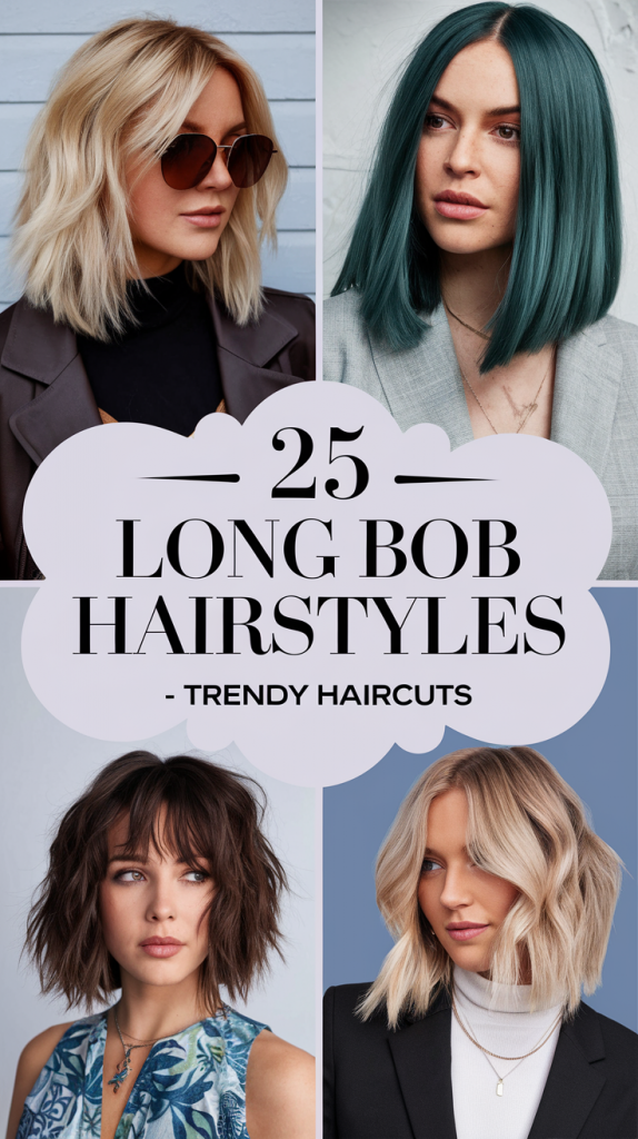 25 Long Bob Hairstyles - Trendy Haircuts 2025 | Layers, Bangs, and ...