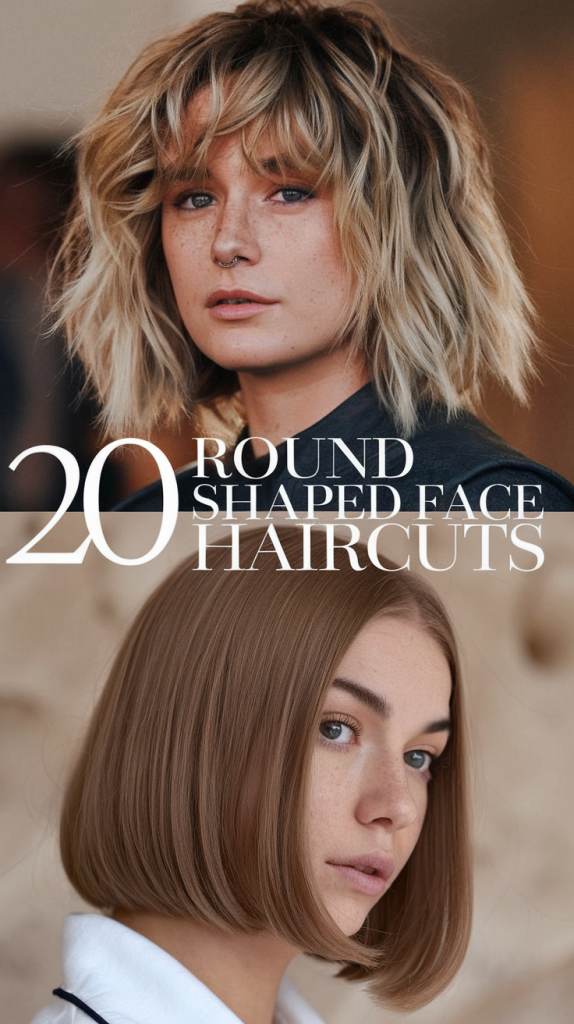 20 Ideas for Round Shaped Face Haircuts 2025: Long, Short, Curly, and Medium Styles for Women
