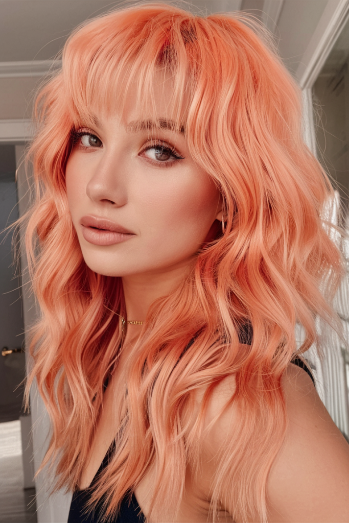 Peach Hair Color 2025: 23 Stunning Ideas from Rose Gold to Coral Pastel ...