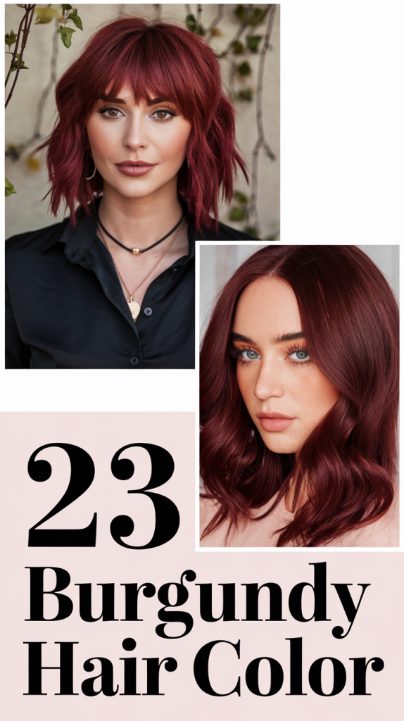Burgundy Hair Color 2025: 23 Cool Ideas in Dark Red, Wine, Plum, and ...