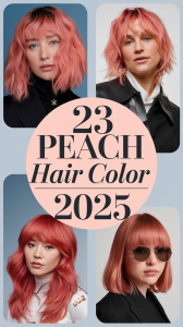 Peach Hair Color 2025: 23 Stunning Ideas from Rose Gold to Coral Pastel ...