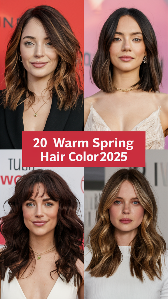 Warm Spring Hair Color 2025: 20 Best Ideas for Blonde, Brown, Red ...