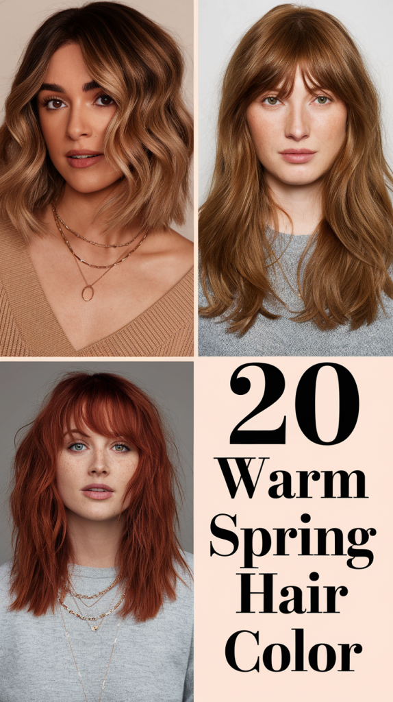 Warm Spring Hair Color 2025: 20 Best Ideas for Blonde, Brown, Red ...