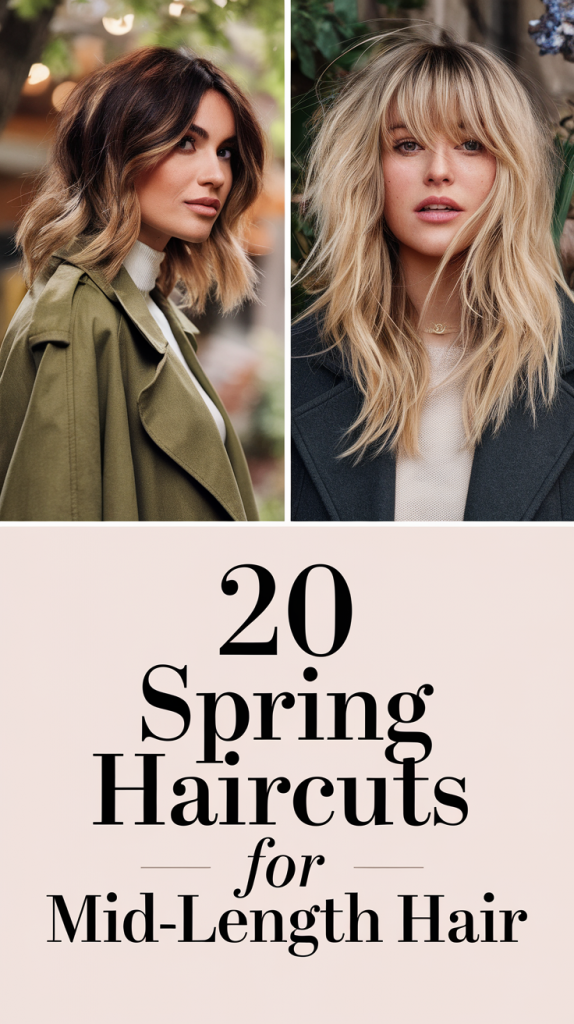 Spring Haircuts for Mid Length Hair 2025 – 20 Trendy Styles, Layered ...