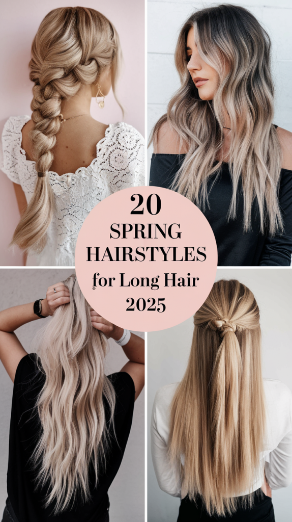 20 Spring Hairstyles for Long Hair 2025 – Cute, Easy, Braids, Wedding ...