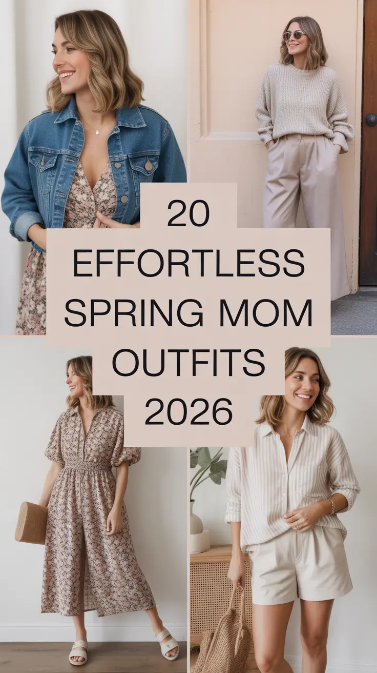 Effortless Spring Mom Outfits 2026 – Comfy & Trendy Spring Looks for Moms