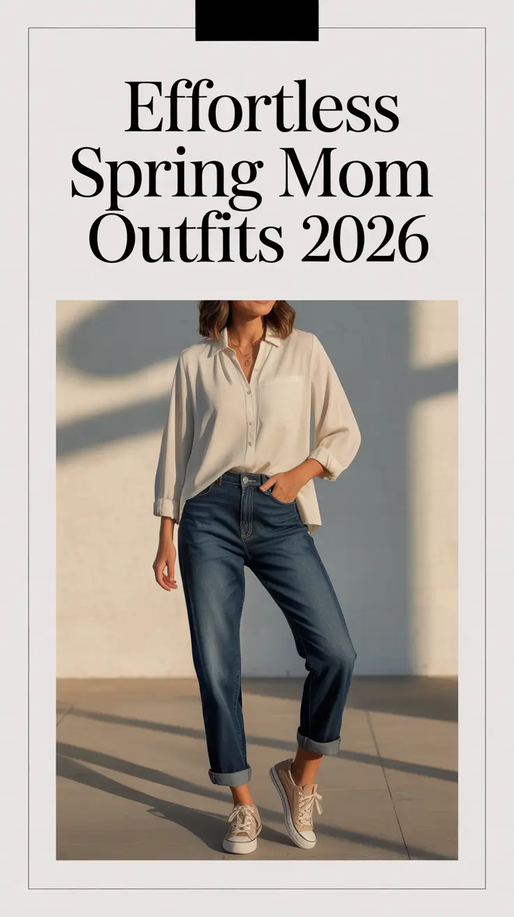 Effortless Spring Mom Outfits 2026 – Comfy & Trendy Spring Looks for Moms