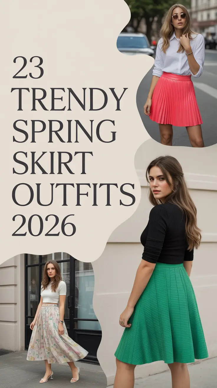 Trendy Spring Skirt Outfits 2026 – Cute & Aesthetic Ideas for Women
