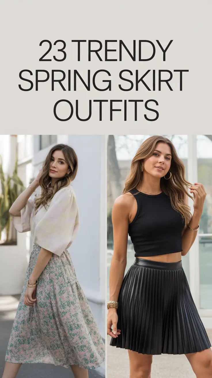 Trendy Spring Skirt Outfits 2026 – Cute & Aesthetic Ideas for Women